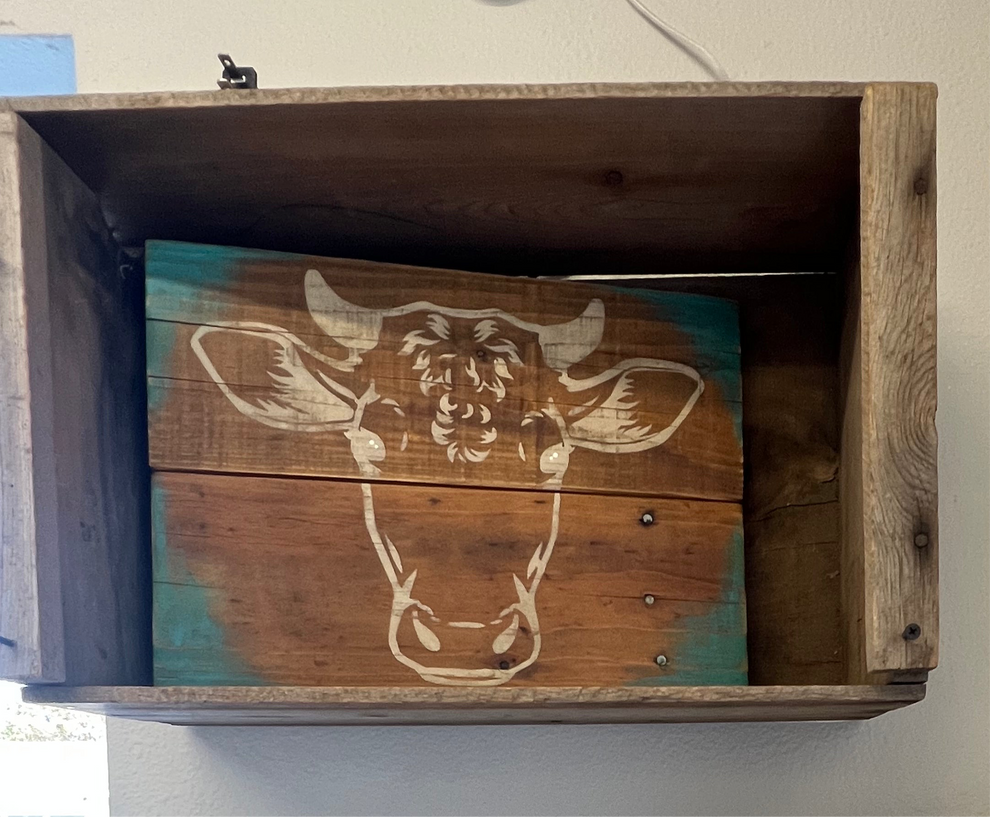 Cowhead Wood Sign – The Cute Cactus Children’s Boutique